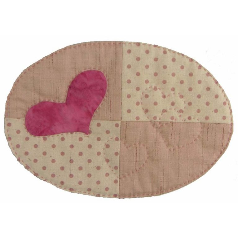 Oval brik i rosa farver - Quilt My Design
